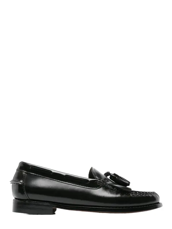 G.H.BASS Weejuns Esther Kiltie Leather Loafers - Black