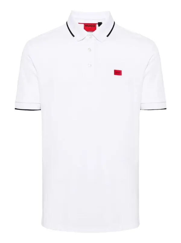 Hugo Deresino Cotton Polo Shirt - White