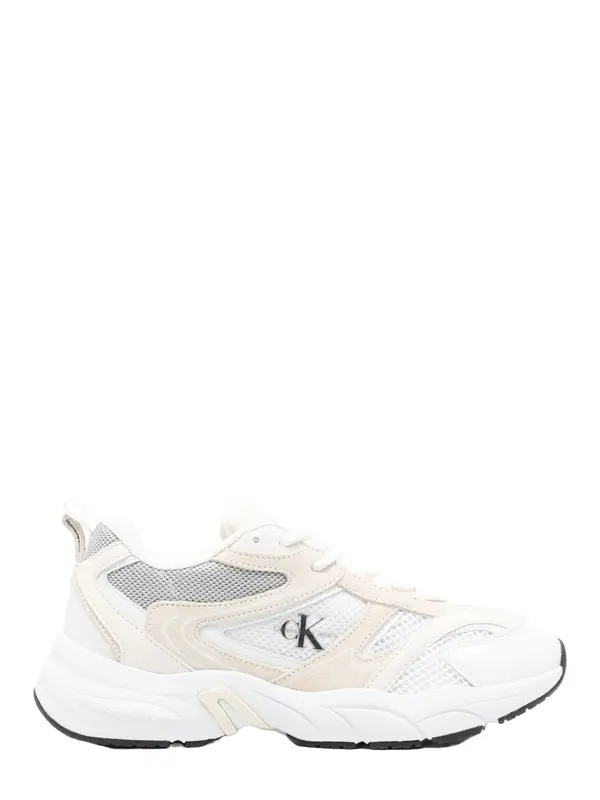 Calvin Klein Retro Logo-print Sneakers - Neutrals
