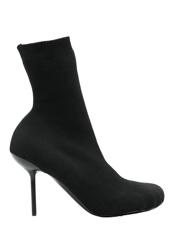 Balenciaga 100mm Knitted Ankle Boots - Black