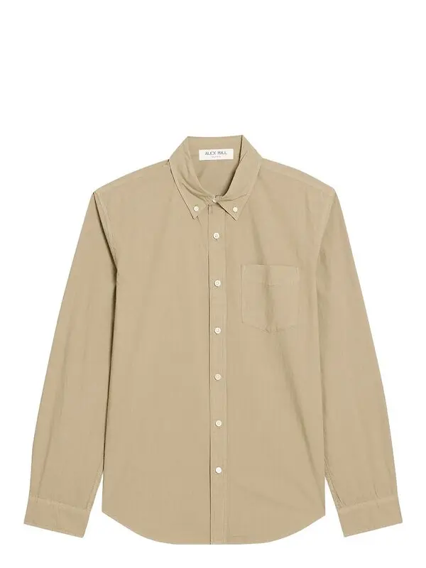 ALEX MILL Mill Cottonpoplin Shirt - Sand