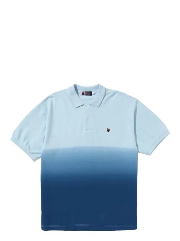 A BATHING APE Ape Head One Point Gradation Relaxed Fit Polo Shirt - Blue