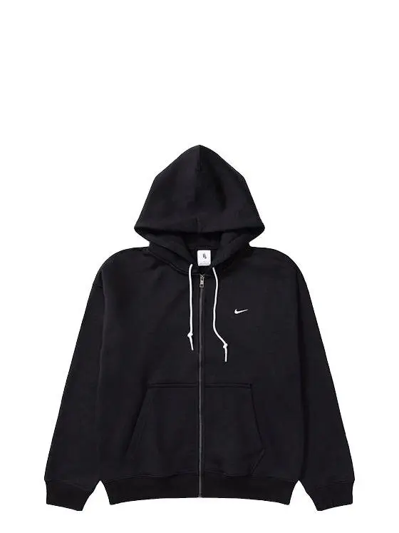 Nike Solo Swoosh Full Zip Hoodie - Black/white