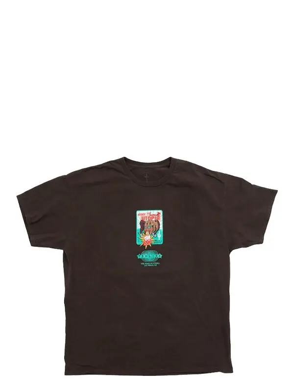 TRAVIS SCOTT Road To Utopia Las Vegas Joker T-shirt - Brown