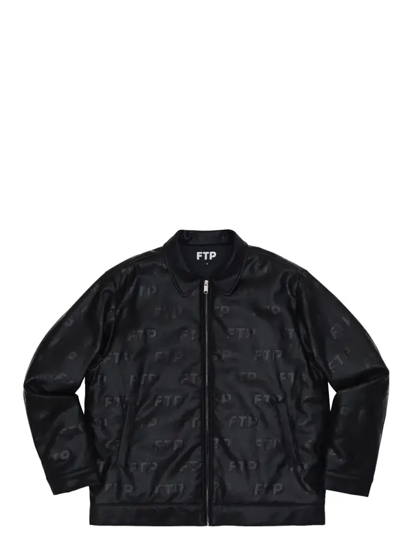FTP Allover Faux Leather Jacket - Black