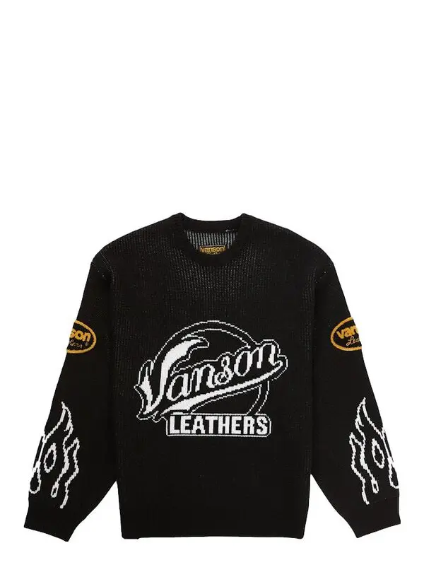 Supreme Vanson Leathers Sweater - Black