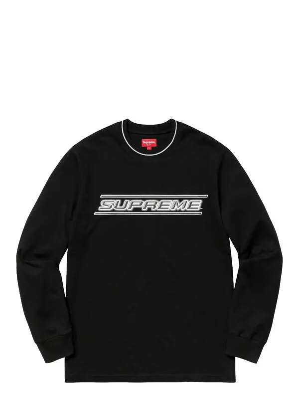 Supreme Bevel Long Sleeve Top - Black