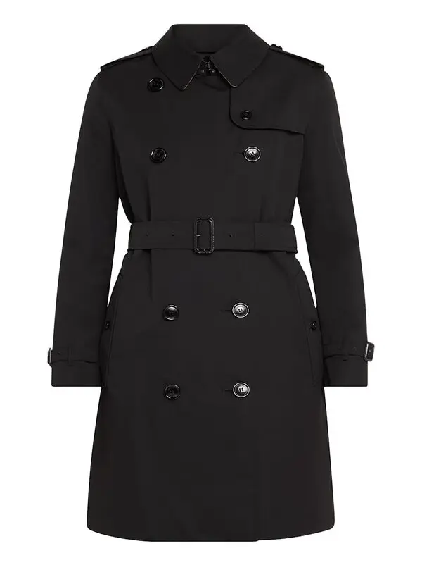 Burberry Kensington Belted Trench Coat - Black