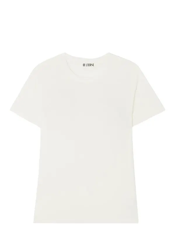Eterne Boyfriend Cotton And Modal-blend T-shirt - Neutrals