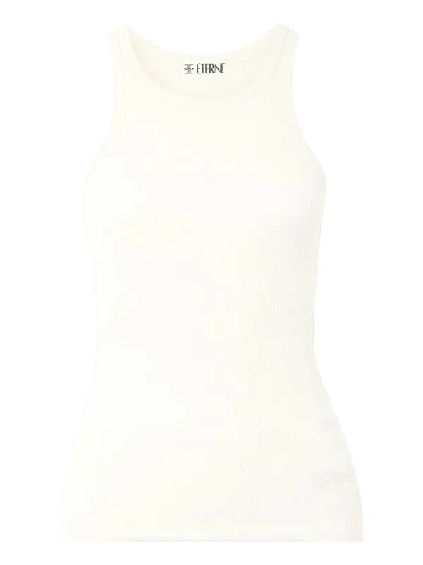 Eterne Ribbed Stretch-jersey Tank - Neutrals