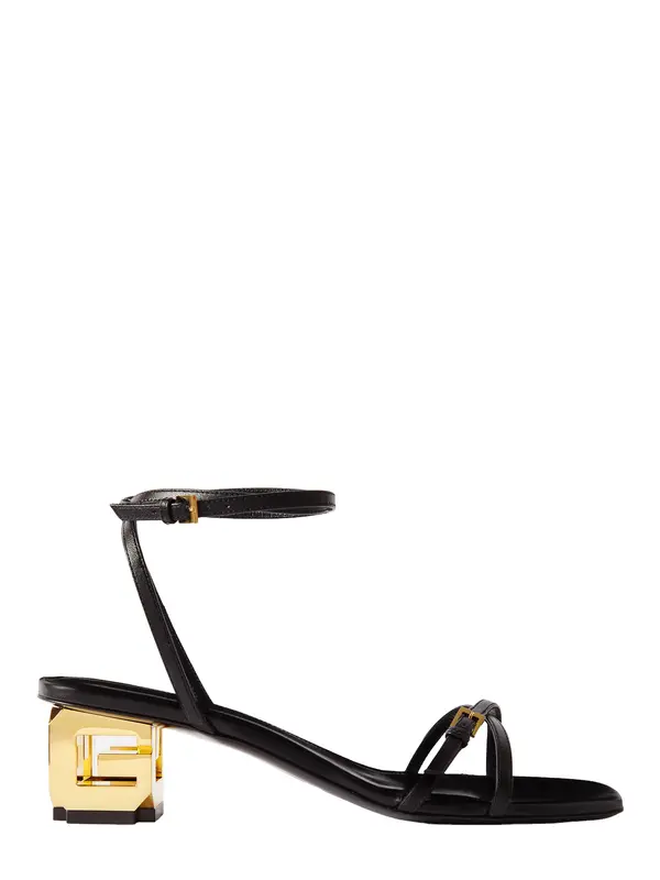 Givenchy Buckle-embellished Leather Sandals - Black
