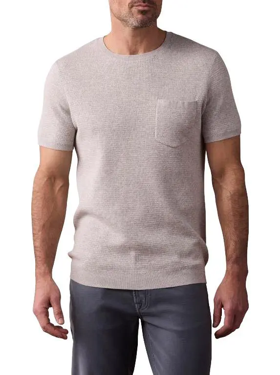 THE NORMAL BRAND Waffle Stitch Short Sleeve Sweater - Stone