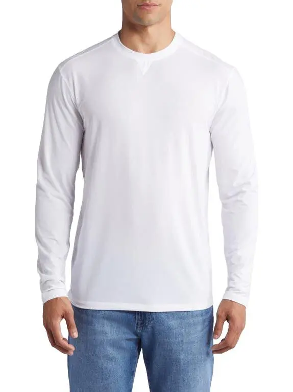 Johnnie-o Course Long Sleeve Performance T-shirt - White