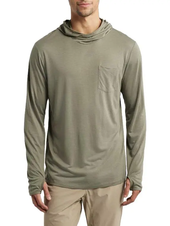 FREE FLY Lightweight Upf 20+ Hoodie - Fatigue