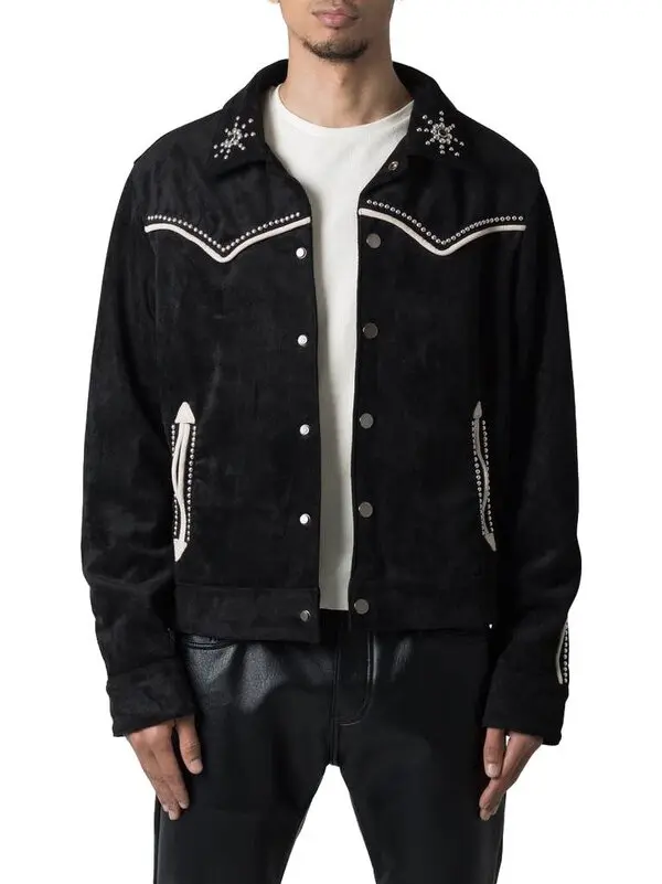 Mnml Embellished Western Jacket - Black