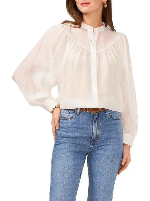 Vince Camuto Yoke Raglan Sleeve Shirt - New Ivory