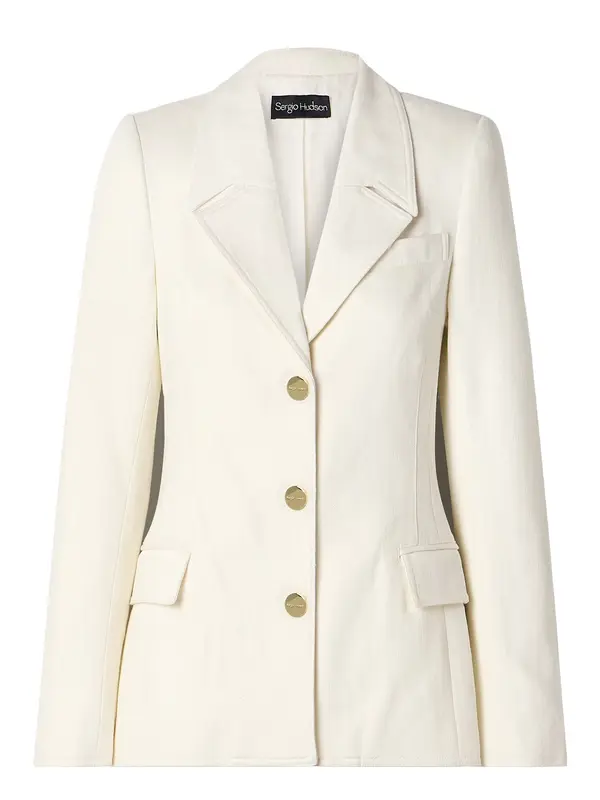 SERGIO HUDSON Cotton-twill Blazer - White