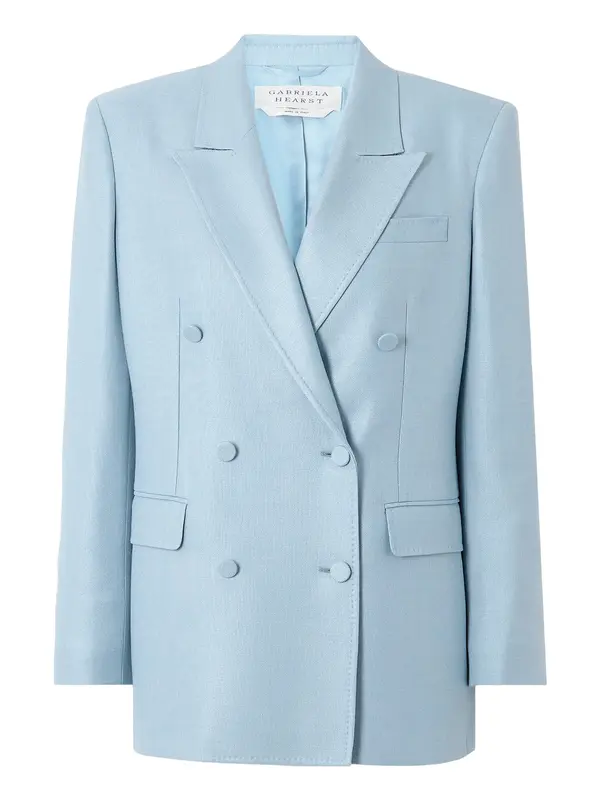 Gabriela Hearst Gavin Double-breasted Blazer - Blue