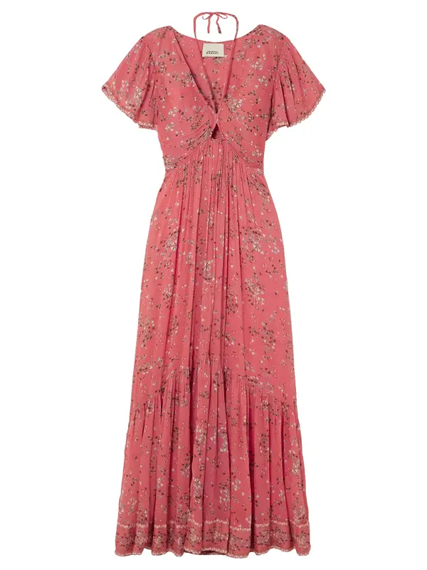 Isabel Marant Agathe Floral-print Maxi Dress - Red