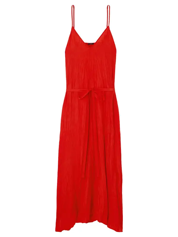 JOSEPH Silk-habotai Maxi Dress - Red