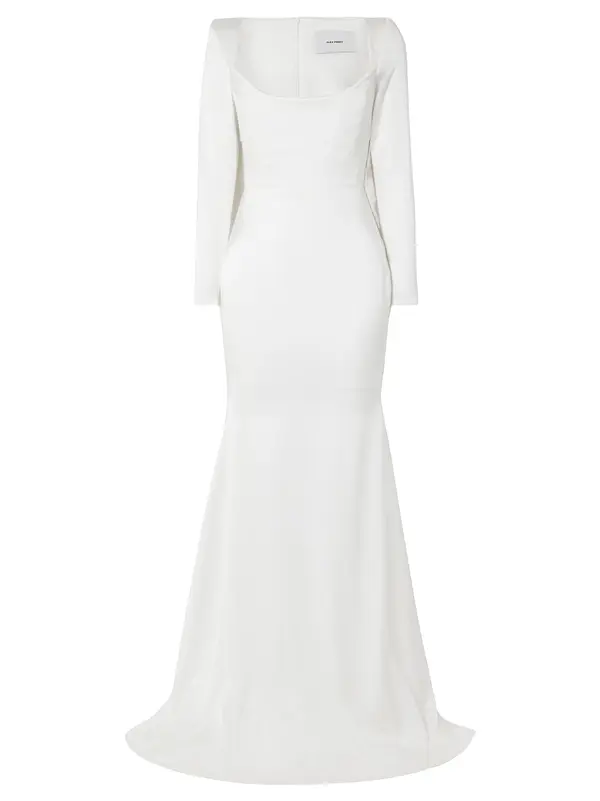 Alex Perry Satin-crepe Gown - White