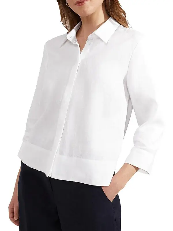 HOBBS LONDON Nita Linen Shirt - White