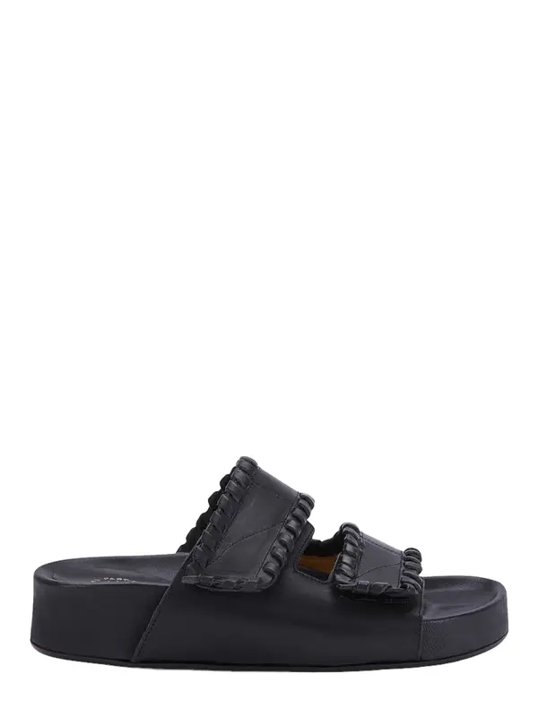 ATP ATELIER Furlo Stitch Leather Sandals - Black