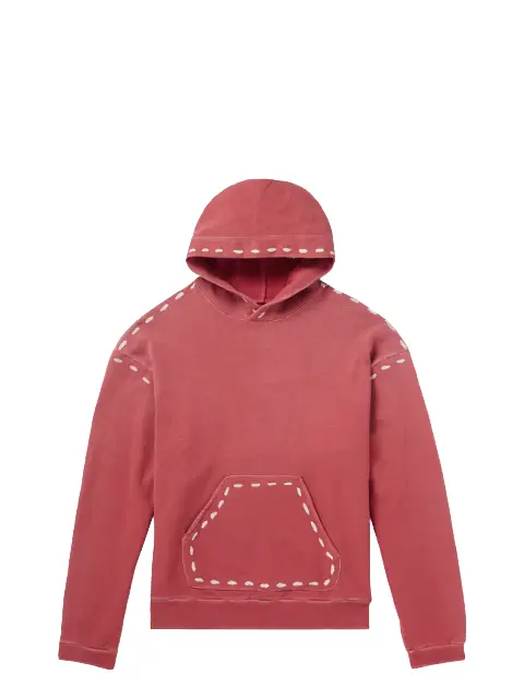 Kapital Marionette Printed Cotton-jersey Hoodie - Red