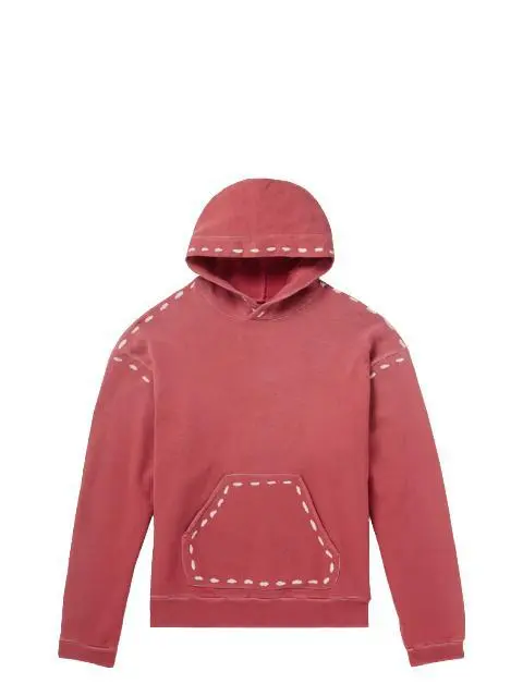 Kapital Marionette Printed Cotton-jersey Hoodie - Red