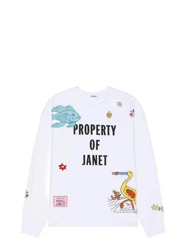 BODE Property Of Janet Crewneck - White