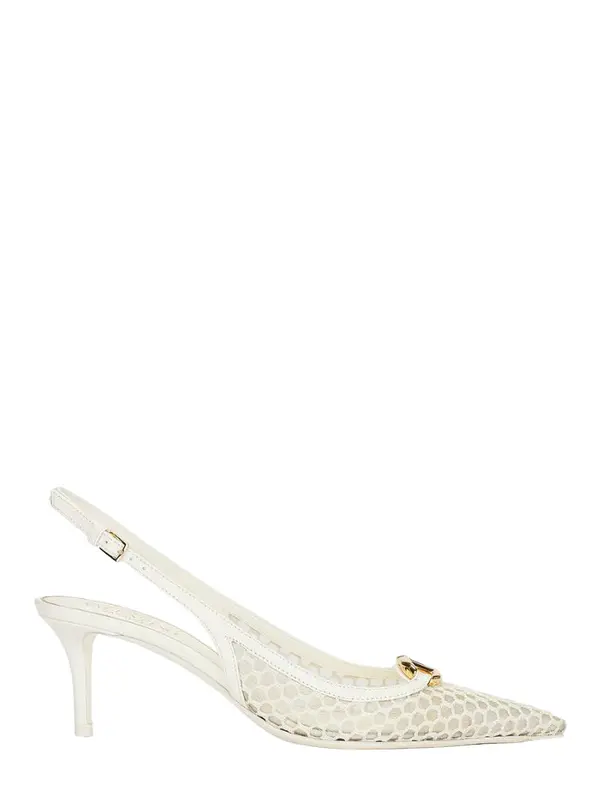 Valentino Garavani Vlogo Moon Slingback Pumps - Ivory