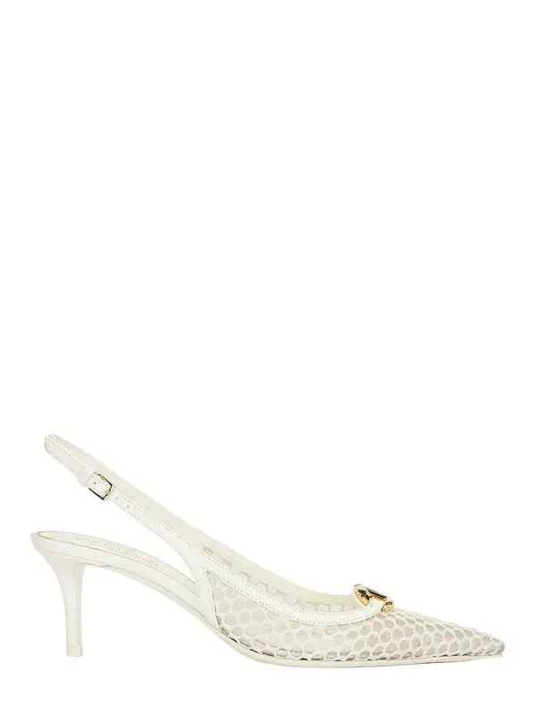 Valentino Garavani Vlogo Moon Slingback Pumps - Ivory