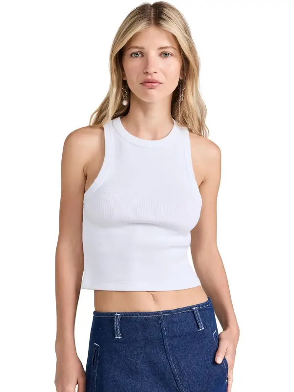 Sold Out NYC The Not So Basic Cropped Tank - White