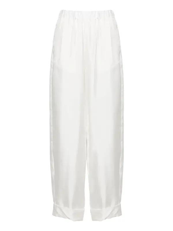 BLANCA VITA High-waist Palazzo Trousers - White