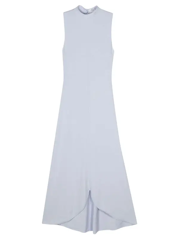 COURREGES Logo-embroidered Maxi Dress - Blue
