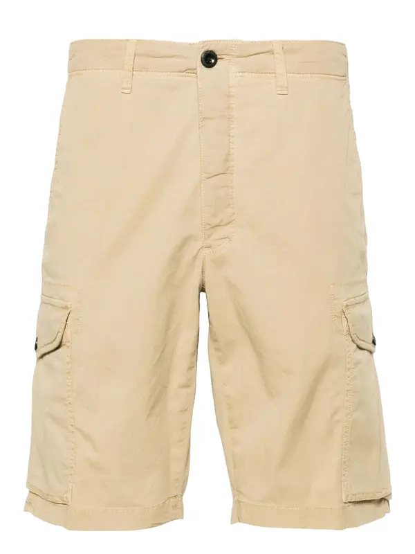 Incotex Textured Cotton Cargo Shorts - Neutrals