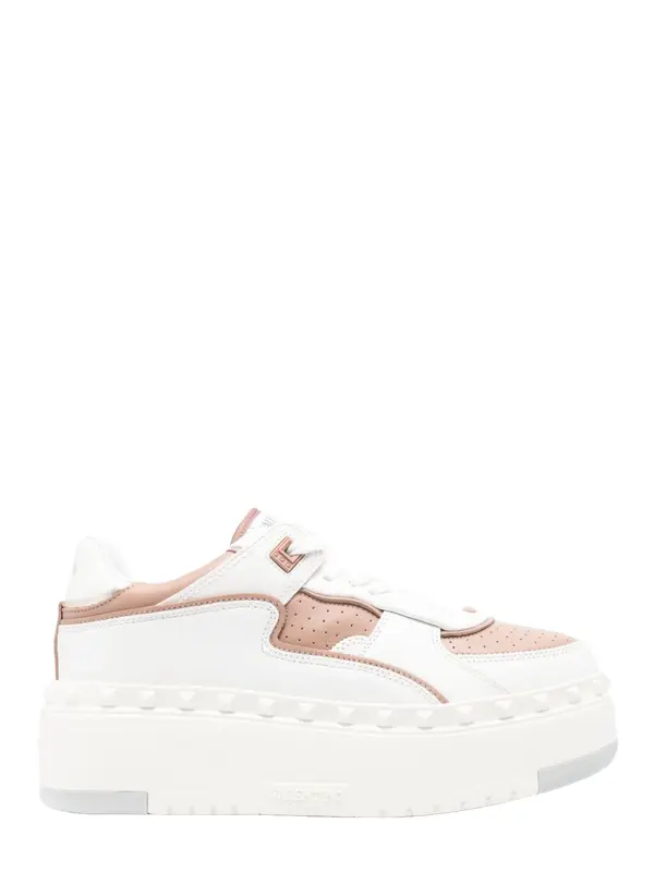 Valentino Garavani Freedots Xl Leather Sneakers - Neutrals