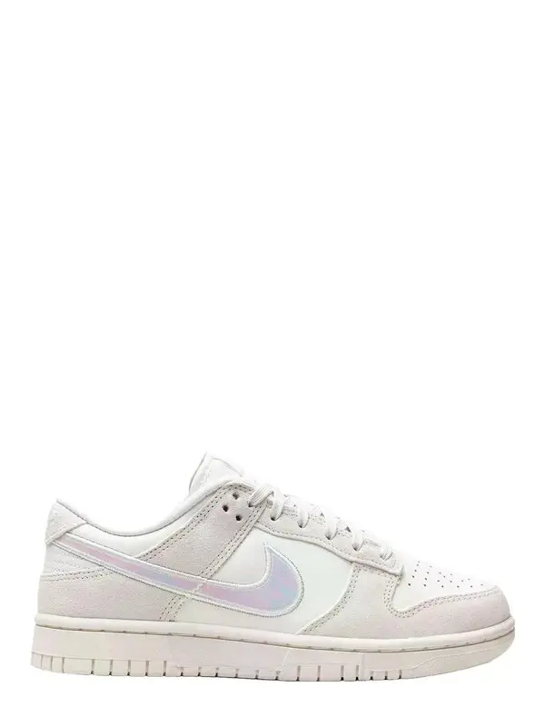 Nike Dunk Low Iridescent Swoosh Sneakers - White
