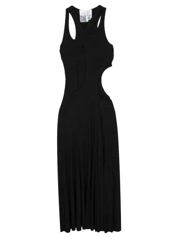 Natasha Zinko Cut-out Ribbed Maxi Dress - Black