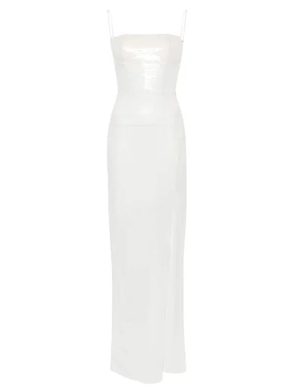 NENSI DOJAKA Sequinned Maxi Dress - White