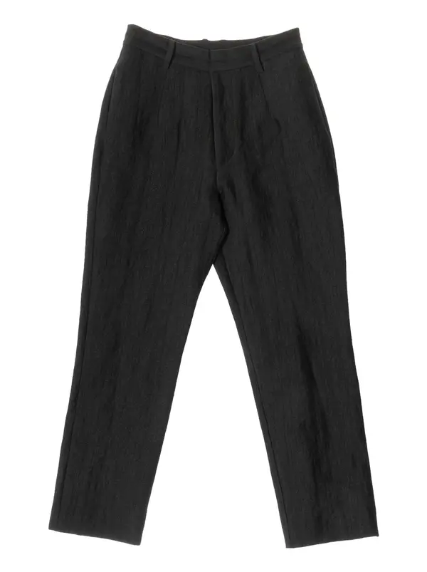 UMA WANG Slim-fit Linen Trousers - Black