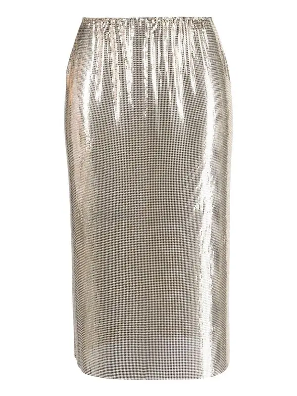 Sportmax Sequin Embellished Midi Skirt - Gold
