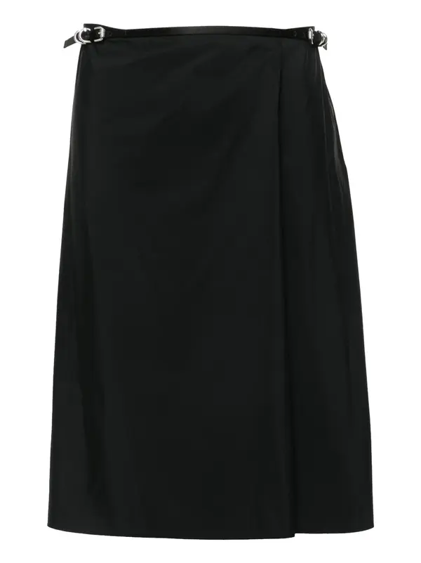 Givenchy Voyou Taffeta Wrap Skirt - Black