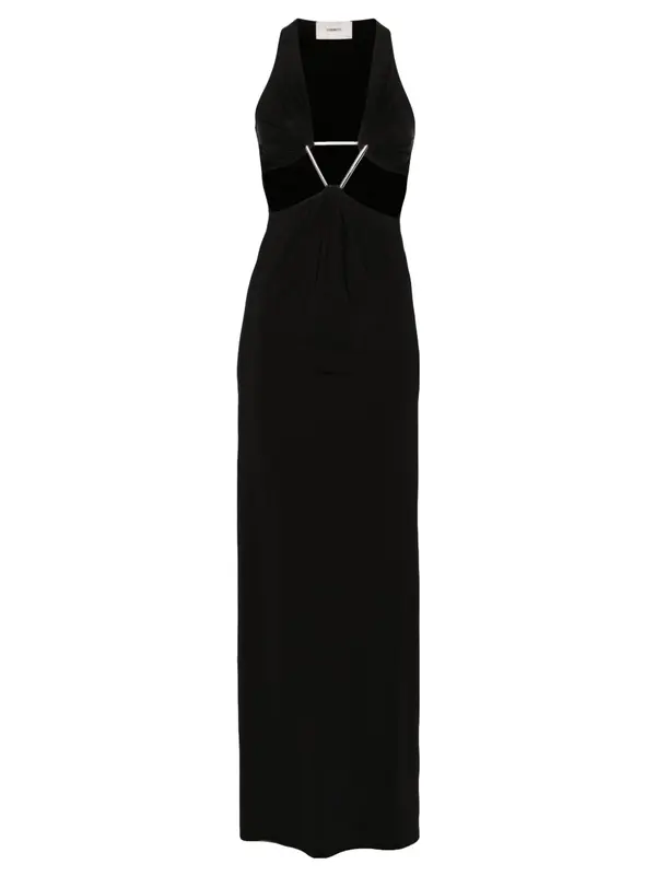 Coperni Cut-out Triangle Maxi Dress - Black
