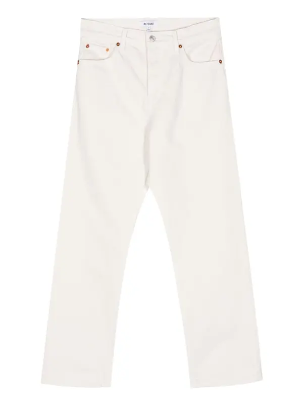 RE/DONE Straight-leg Cropped Jeans - Neutrals