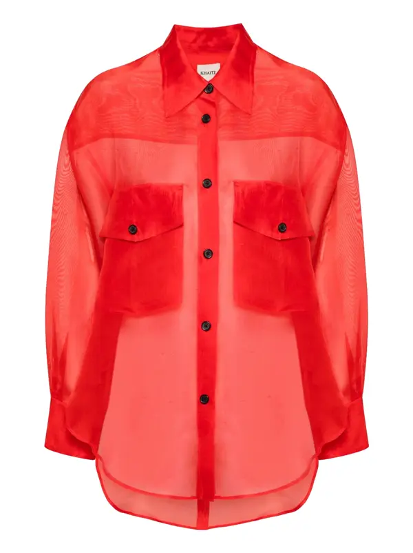 Khaite Mahmet Silk Shirt - Red