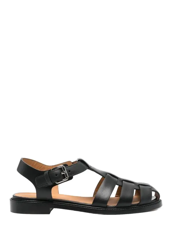 Church's Fisher Caged Leather Sandals - Black