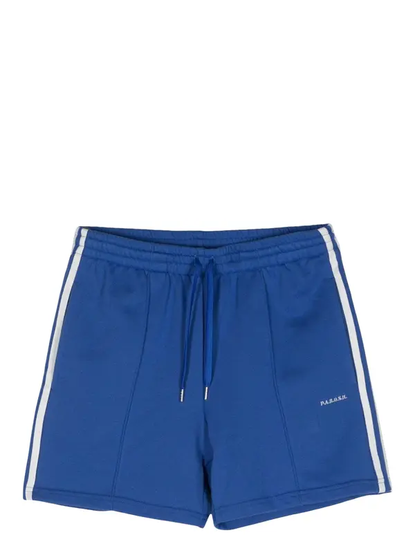 P.a.r.o.s.h Logo-embroidered Striped Shorts - Blue