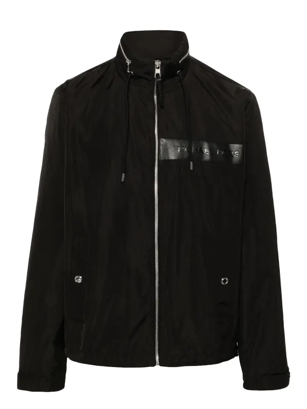 Michael Kors Logo Debossed Windbreaker - Black