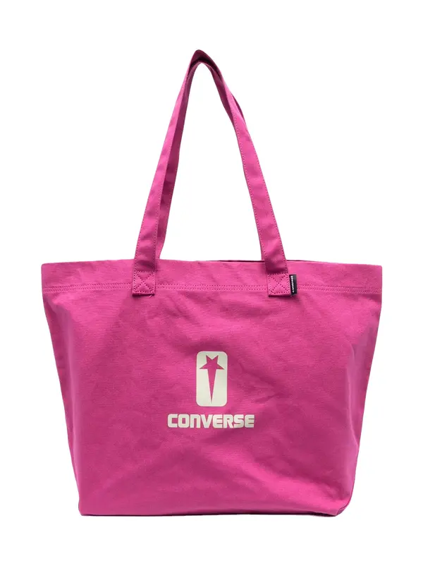 CONVERSE X Drkshdw Logo-print Canvas Tote Bag - Pink